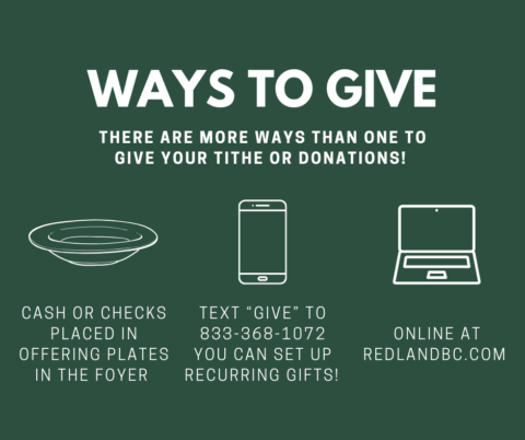 Giving | Redland Baptist Church